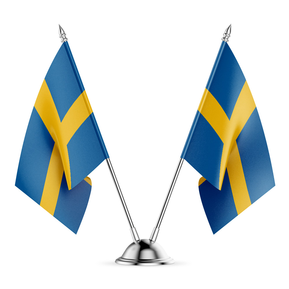 İsveç Masa Bayrağı | Ülke Masa Bayrağı | Tekli, İkili, L ve T Tipi ...